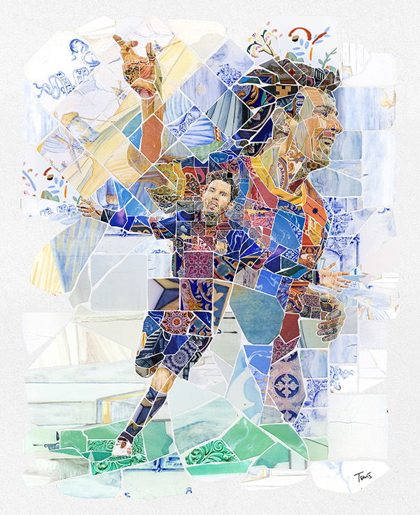 Confira uma galeria de mosaicos sensacionais de Cristiano Ronaldo e Messi